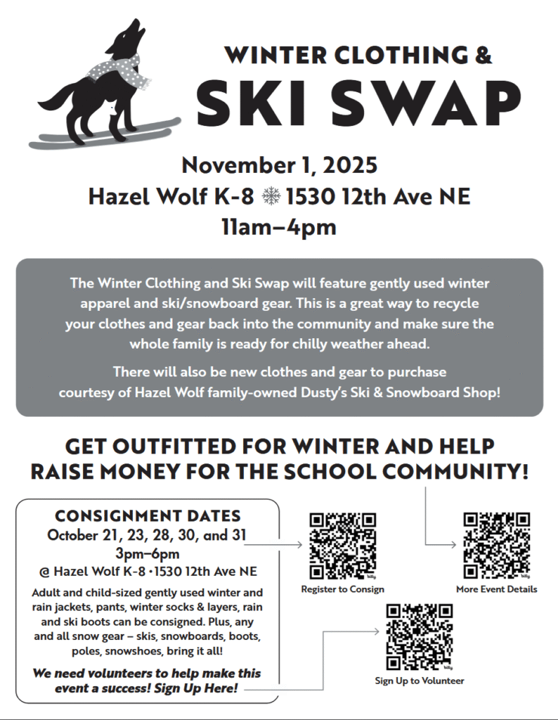 Winter Clothing & Ski Swap at Hazel Wolf K8 - Friends of Robert Eagle ...